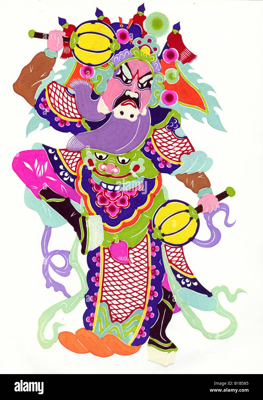 cut or torn paper,Beijing Opera Stock Photo - Alamy