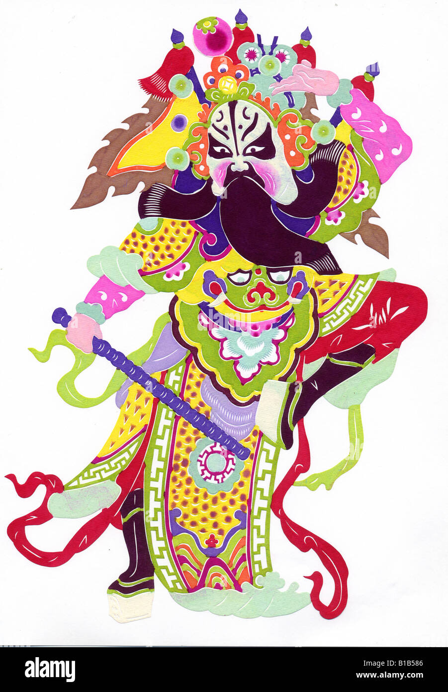 cut or torn paper,Beijing Opera Stock Photo - Alamy