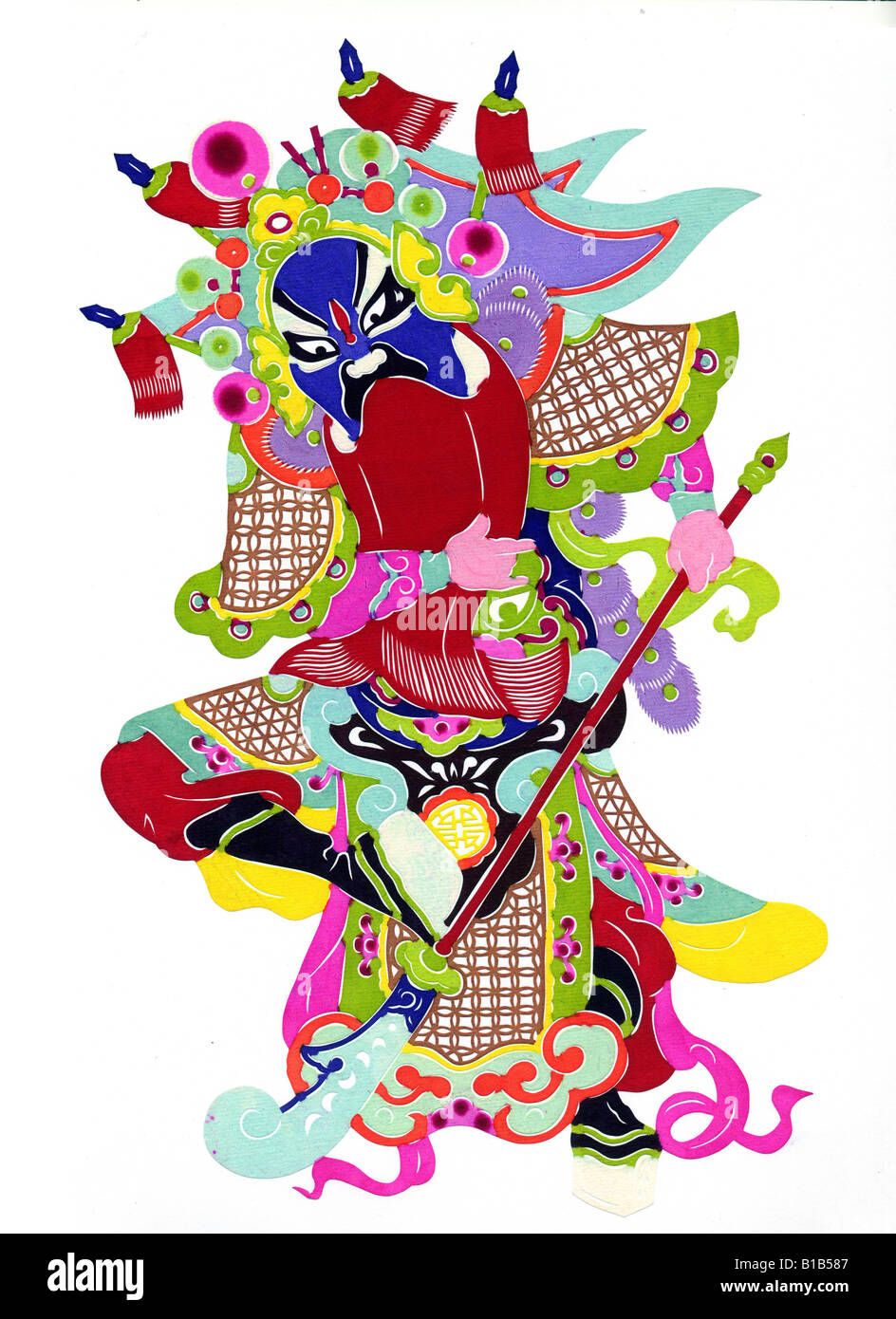 cut or torn paper,Beijing Opera Stock Photo - Alamy