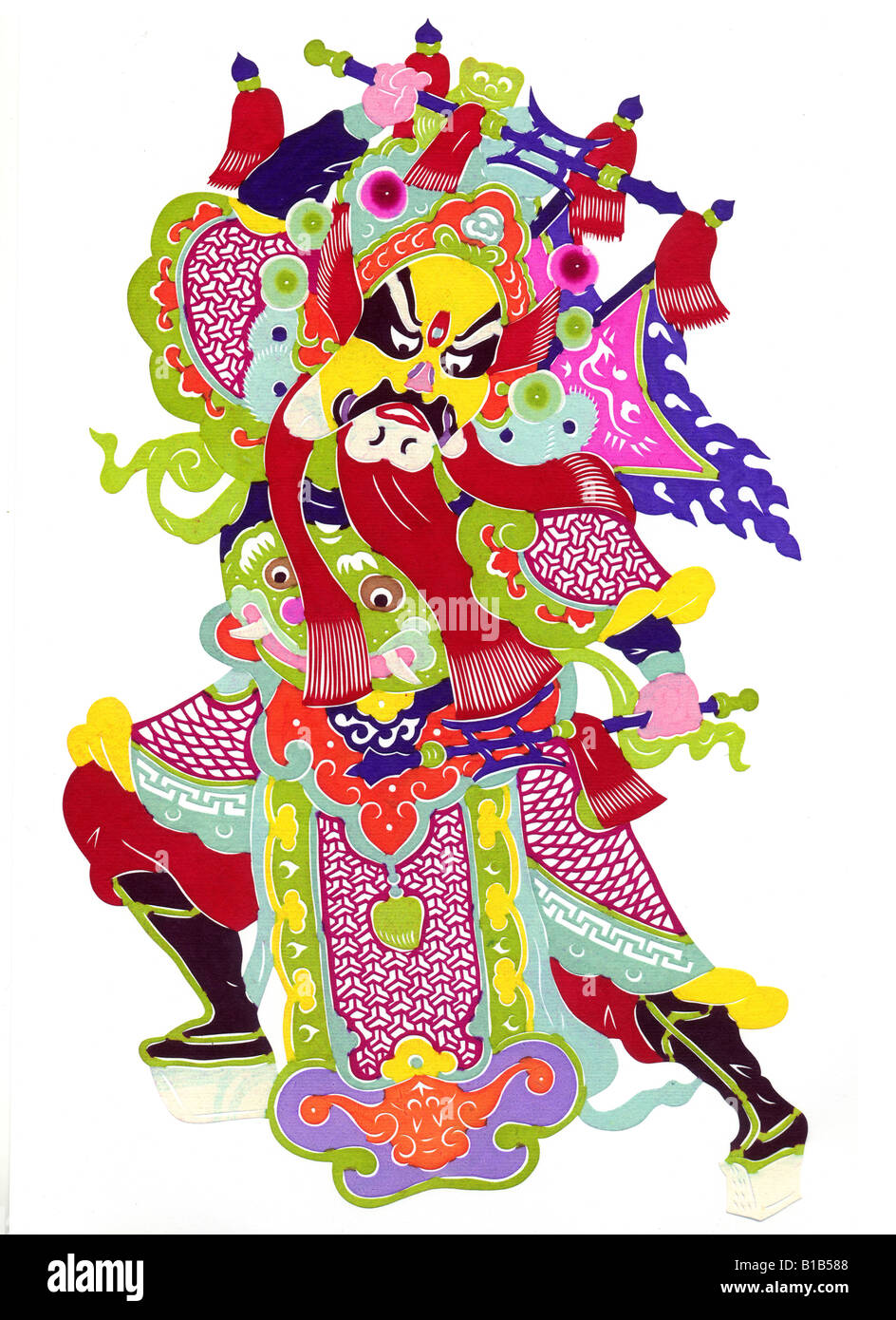 cut or torn paper,Beijing Opera Stock Photo - Alamy