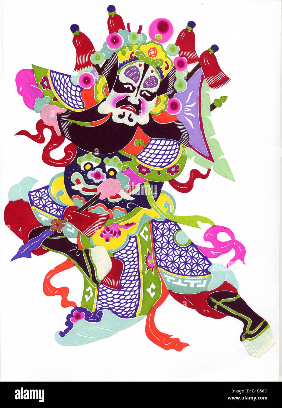 cut or torn paper,Beijing Opera Stock Photo - Alamy