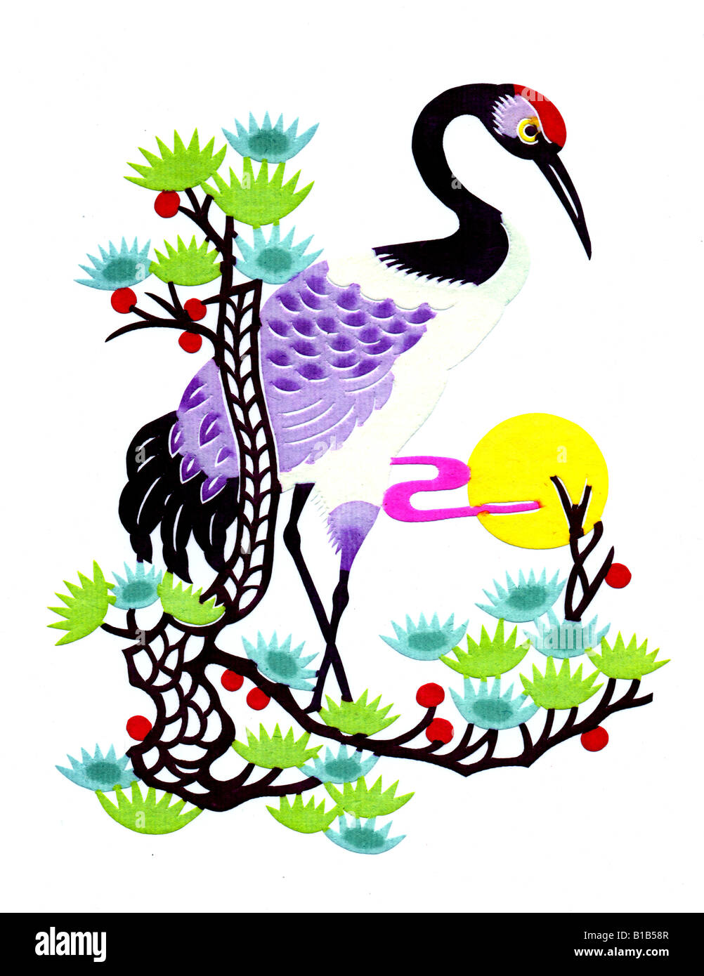 cut or torn paper,one crane Stock Photo - Alamy