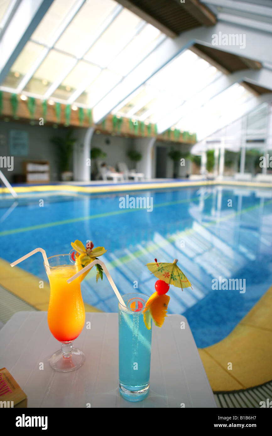 juice and swimming pool in hotel Stock Photo - Alamy