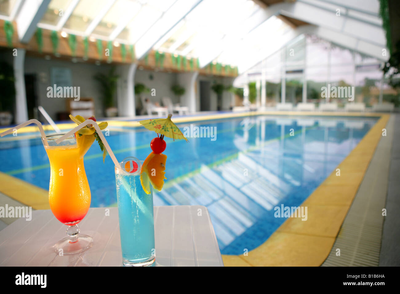 juice and swimming pool in hotel Stock Photo - Alamy