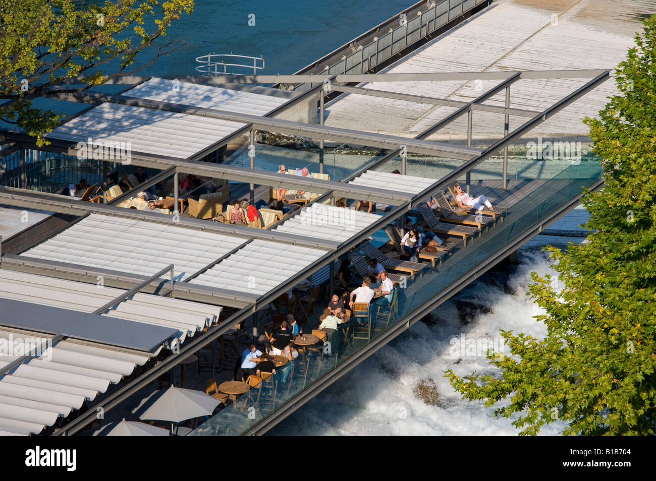 Switzerland, Bern, restaurant on the waterfront Stock Photo - Alamy