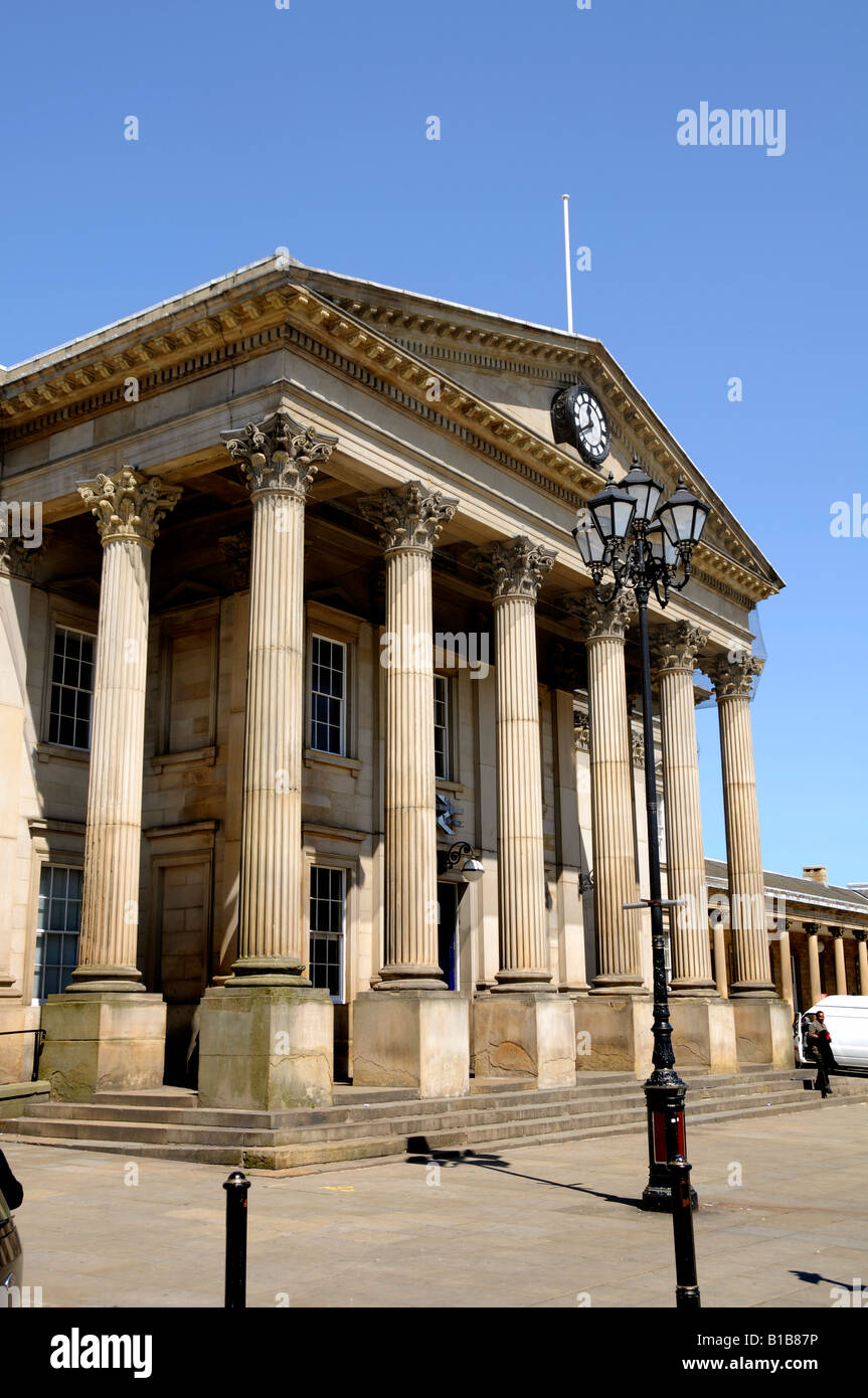 The classical colonnade and portico of the grand entrance of the ...