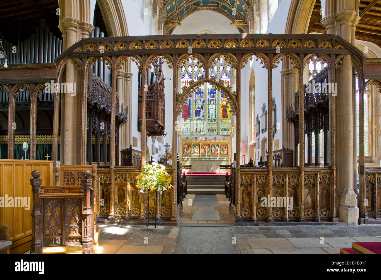 The fifteenth century painted rood screen in Southwold Church Suffolk ...