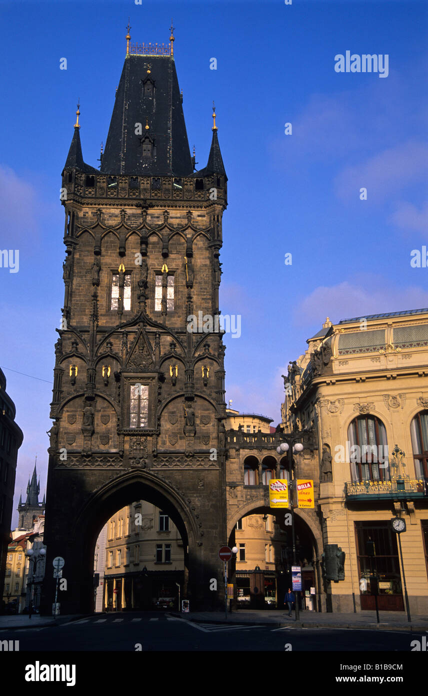 Powder tower gate and municipal house hi-res stock photography and ...