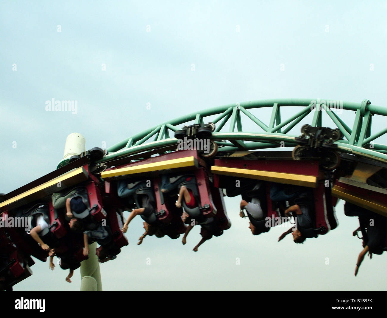 Roller coaster scared people hi-res stock photography and images - Alamy