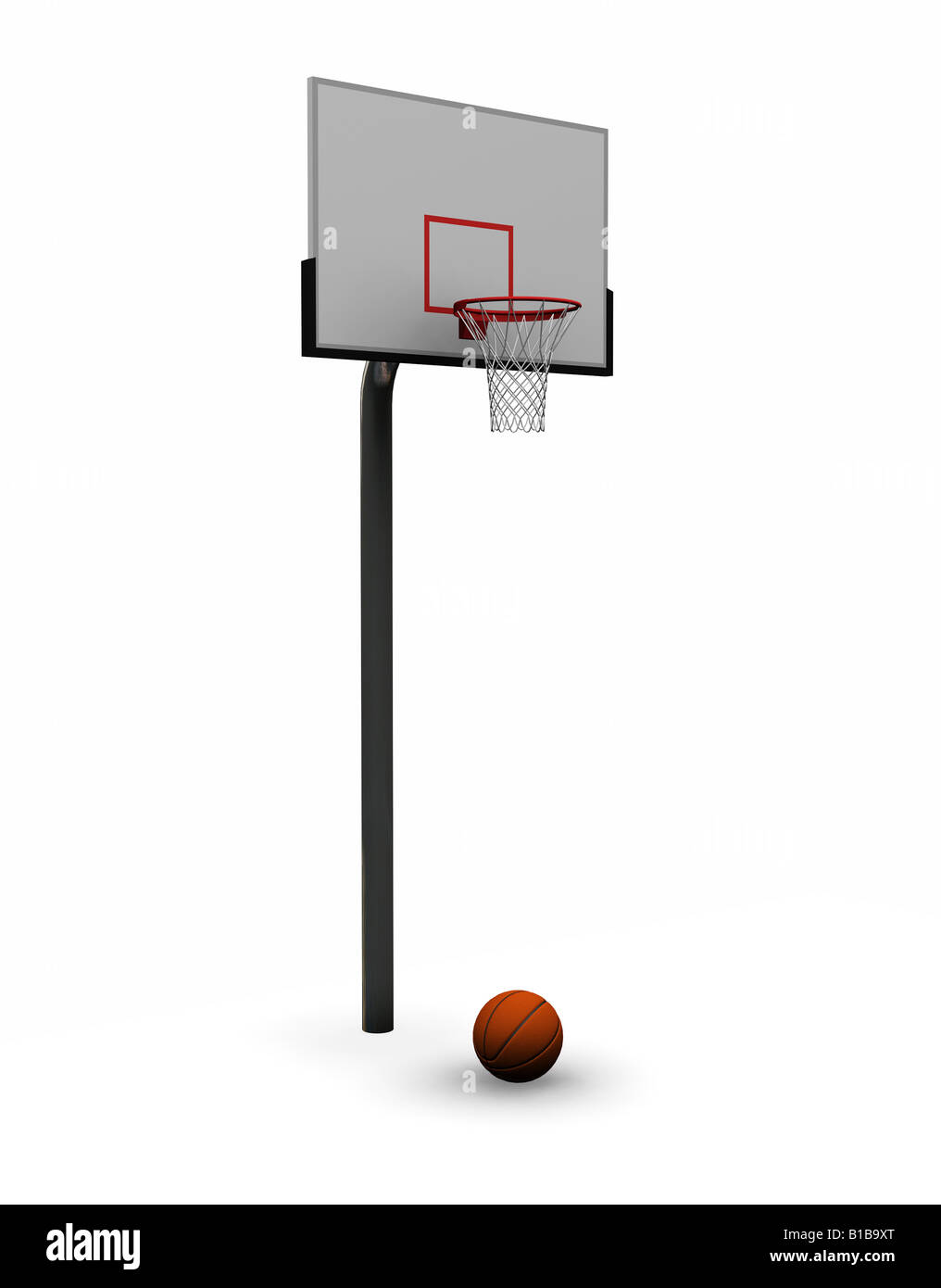 3D render of a basketball with net Stock Photo - Alamy