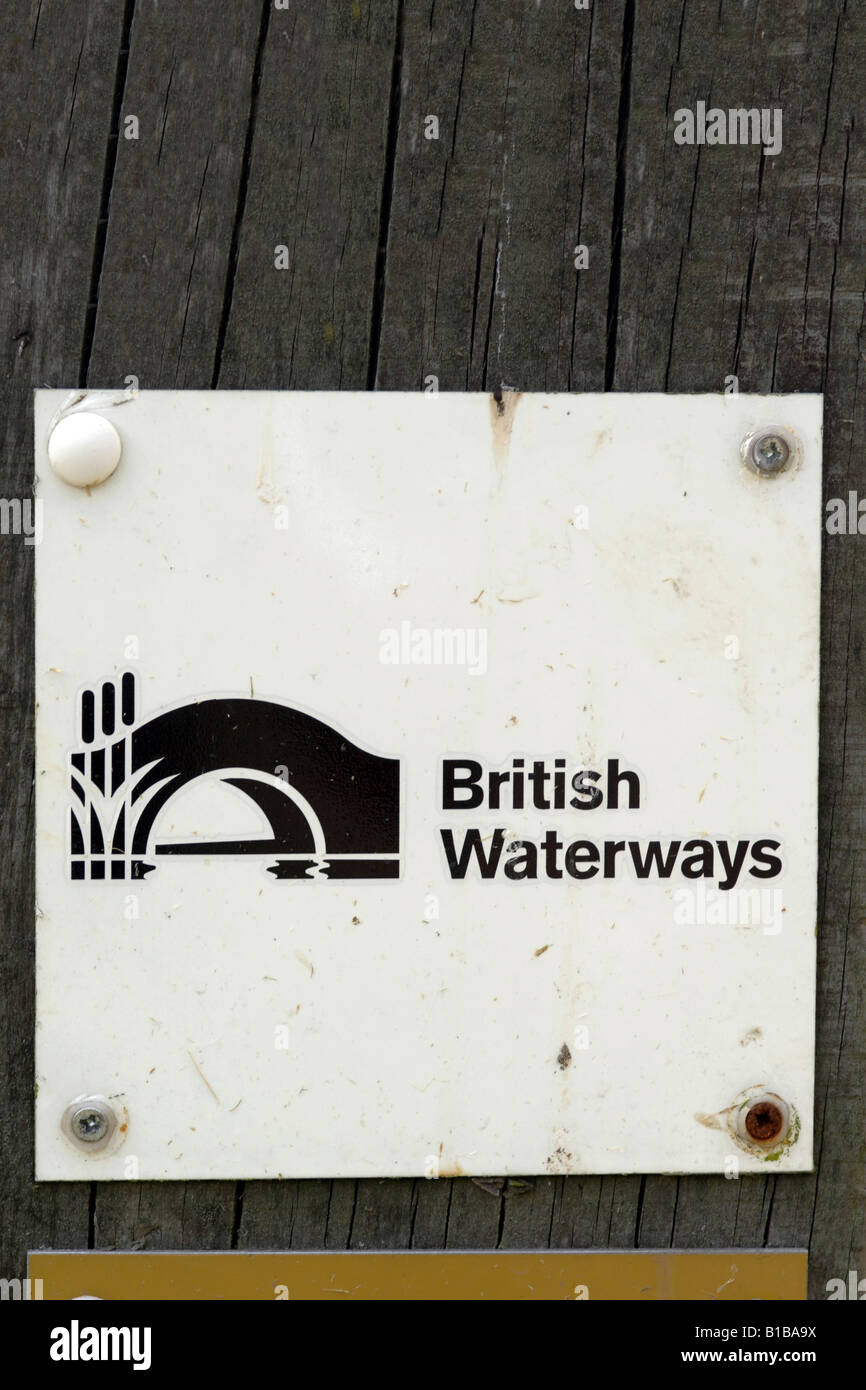 British waterways sign Stock Photo - Alamy