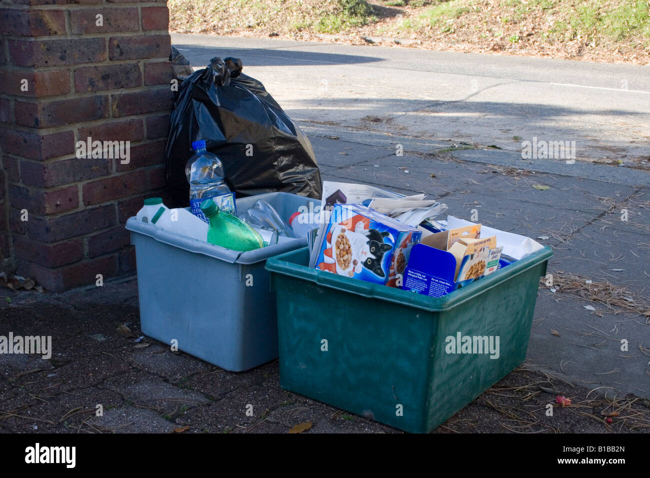 Refuse sacks waiting collection hi-res stock photography and images - Alamy