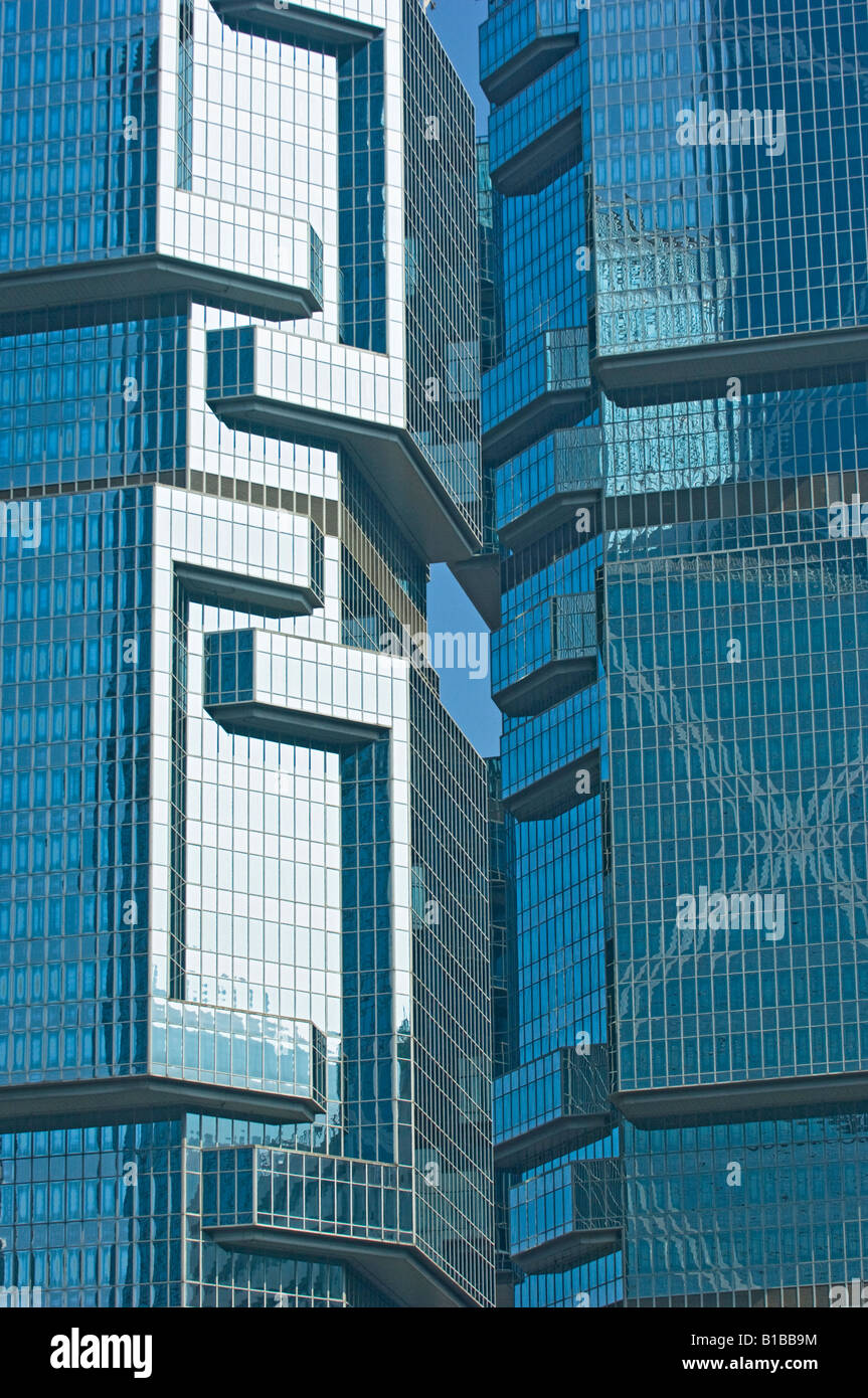 The Lippo Centre Twin Towers. Hong Kong Island, China Stock Photo - Alamy