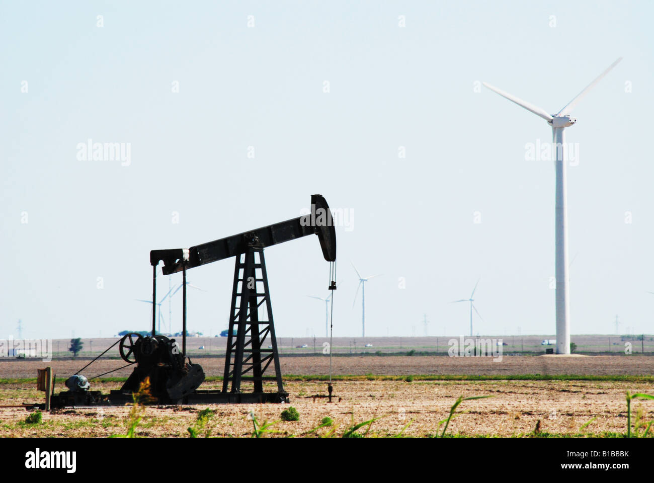 Oil Pump and Wind Turbine # 2 Stock Photo - Alamy