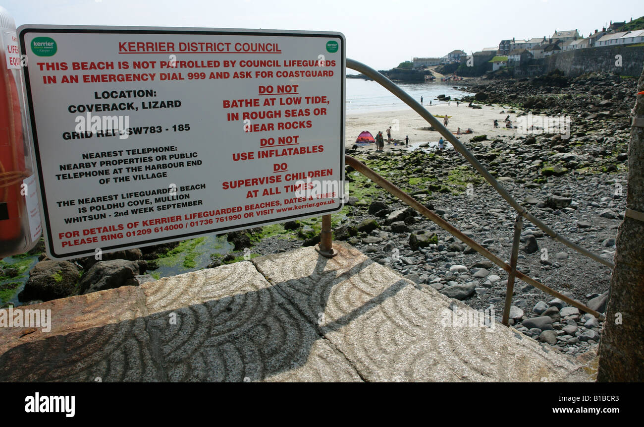 Coverack village information hi-res stock photography and images - Alamy