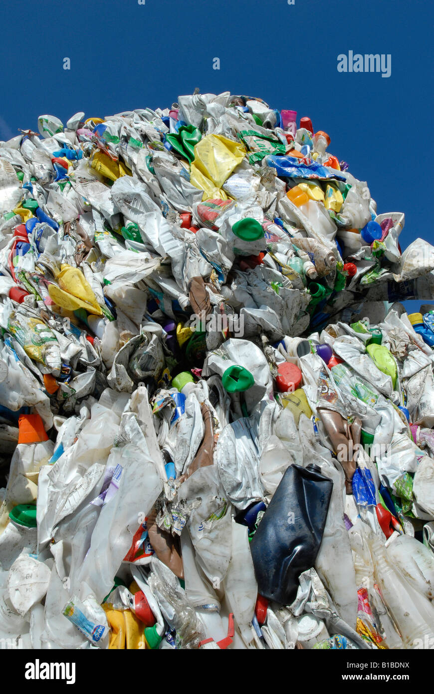 Bales of plastic bottles awaiting recycling Stock Photo - Alamy