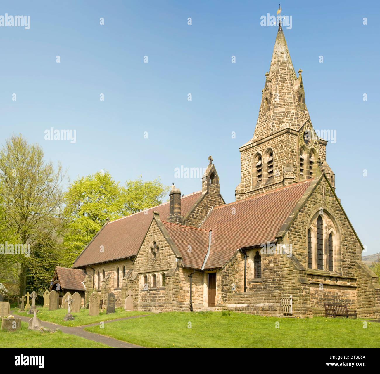 Edale church and village in the Peak District Stock Photo - Alamy