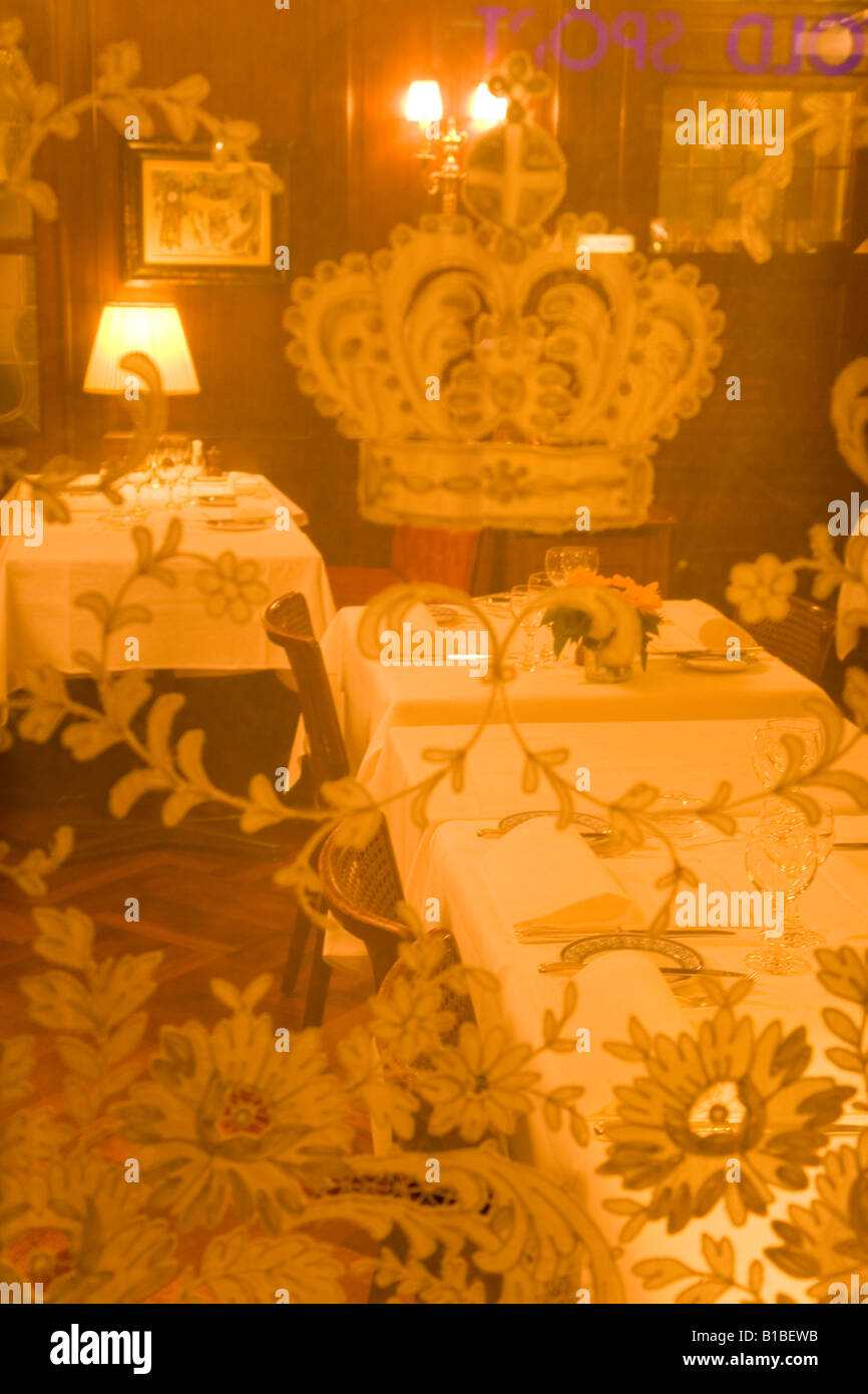 Switzerland, Zurich, Kronenhalle restaurant, set table Stock Photo - Alamy