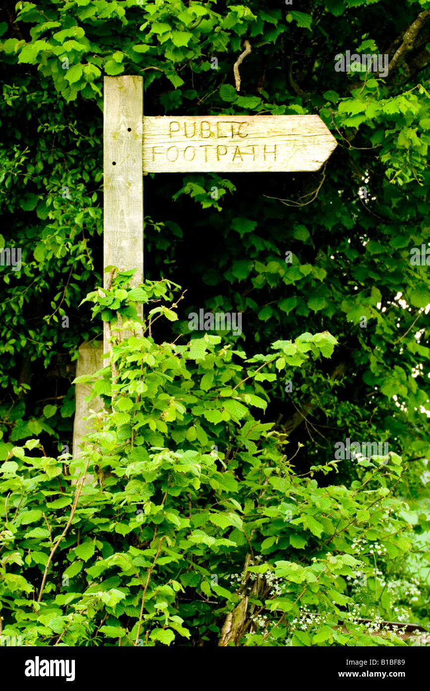 Public Footpath Sign Stock Photo - Alamy