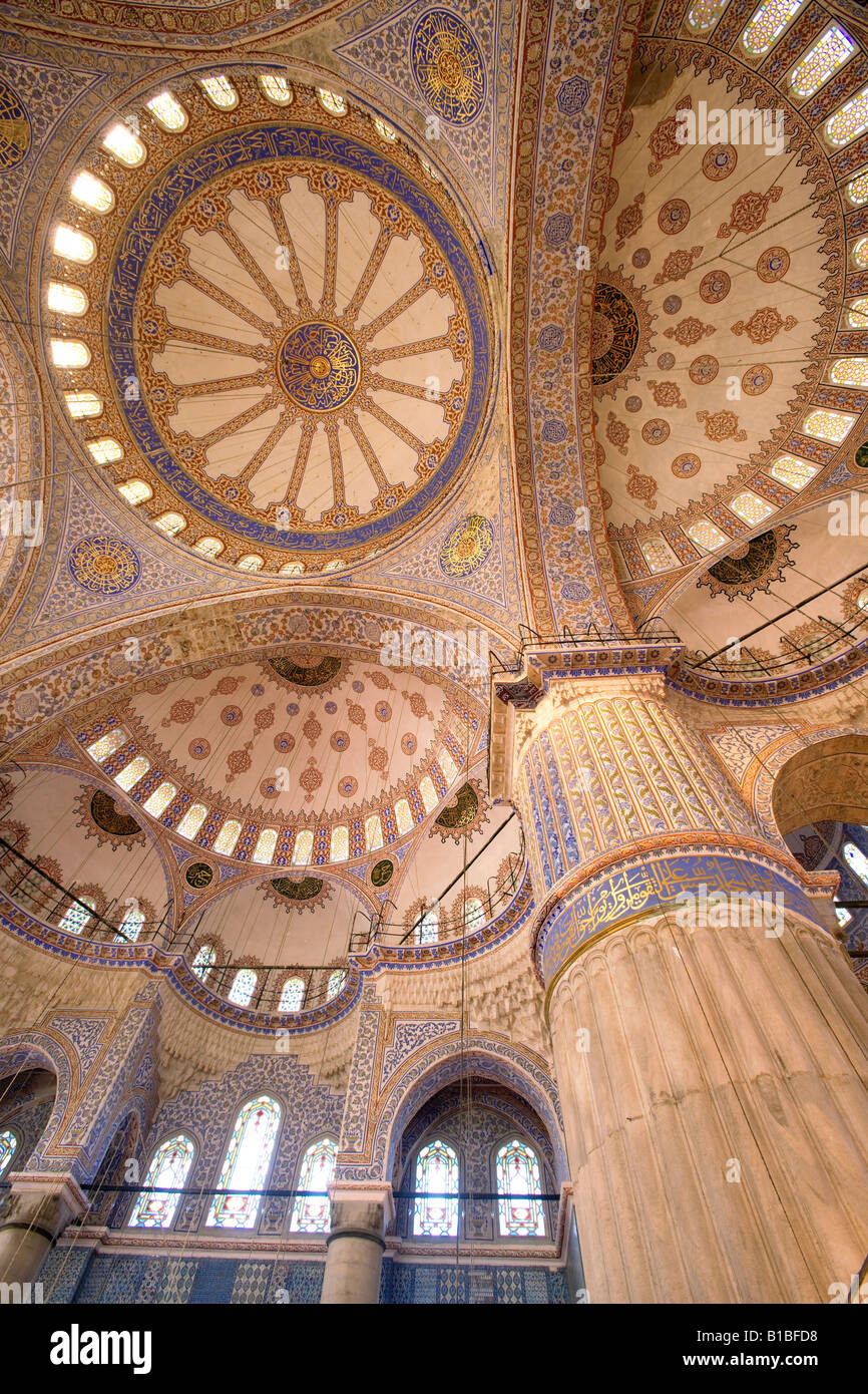 The interior of the Blue Mosque in Istanbul Stock Photo - Alamy