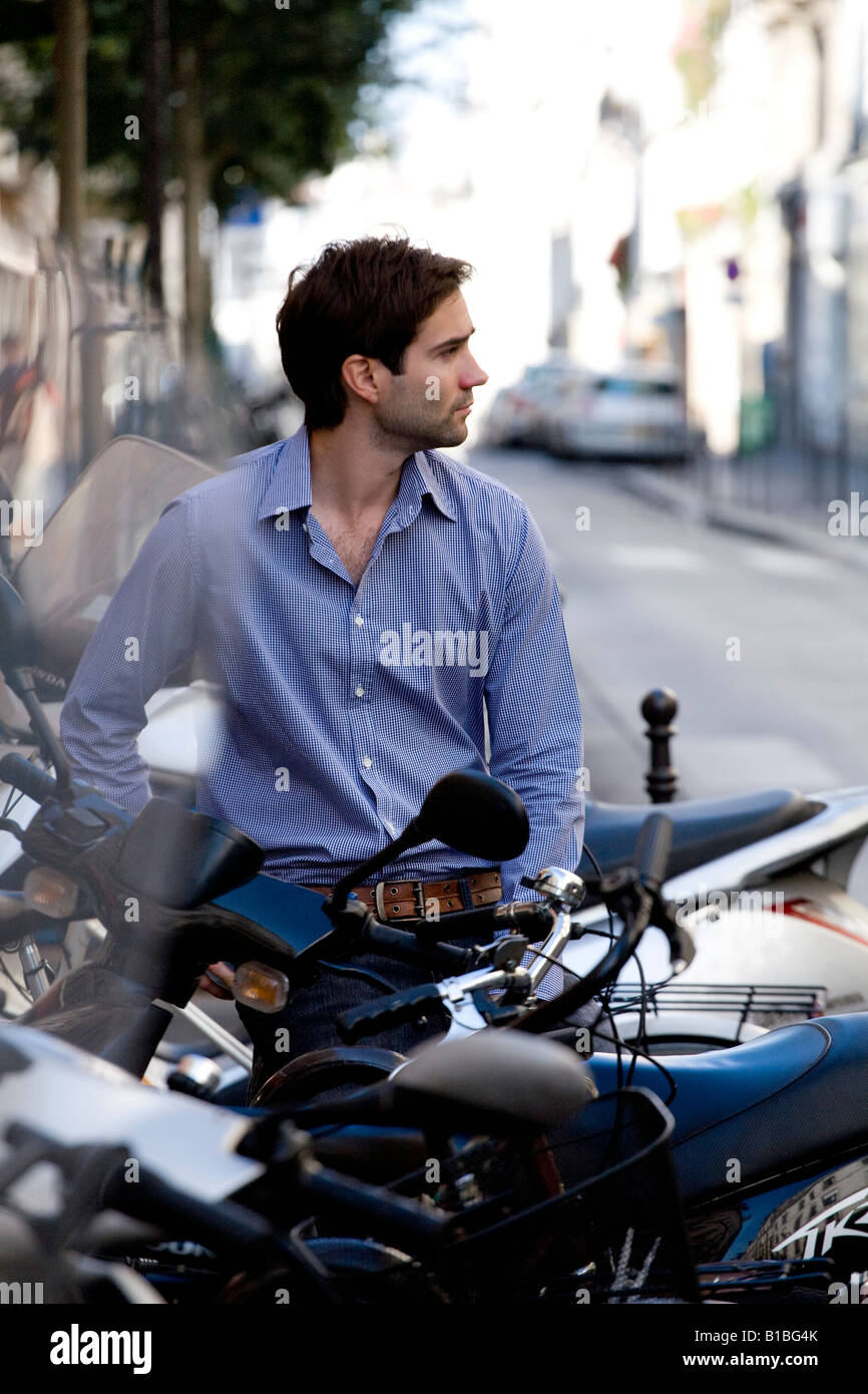 Young Man in Paris Stock Photo - Alamy