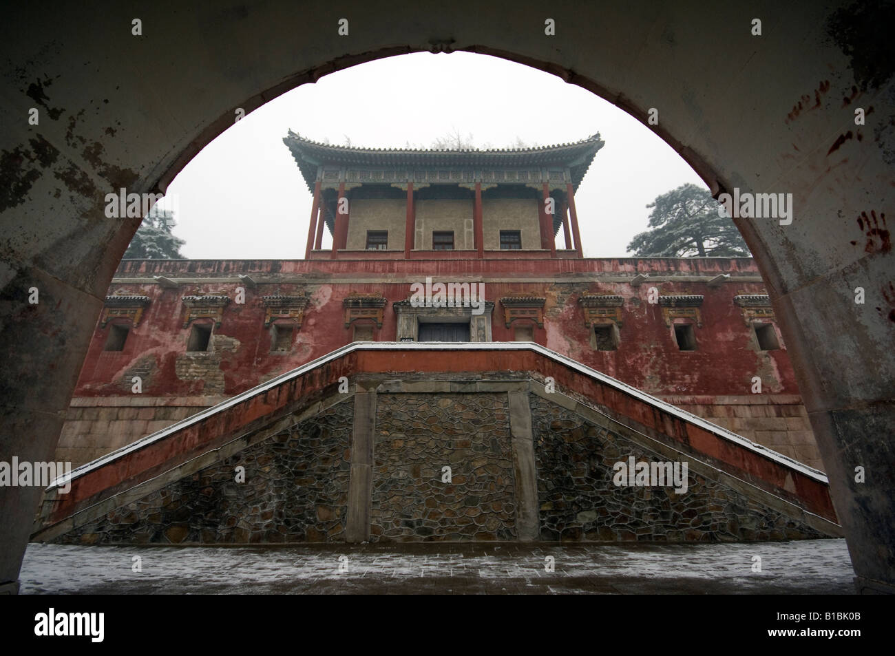 a temple covered in snow after a winter snowfall Fragrant Hills Park ...