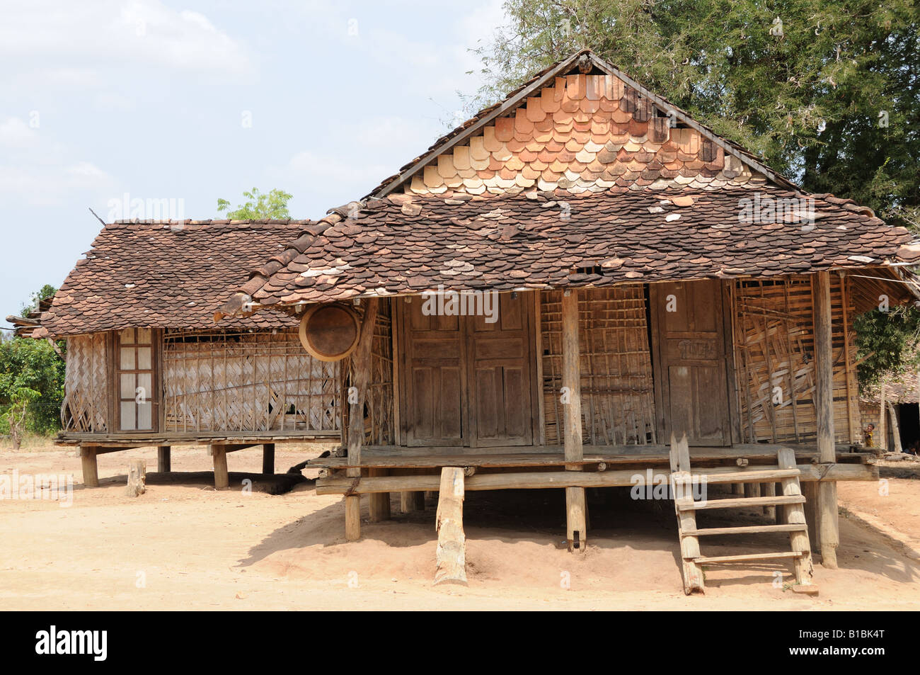 Village Rong or communal house Central Highlands Vietnam Stock Photo ...