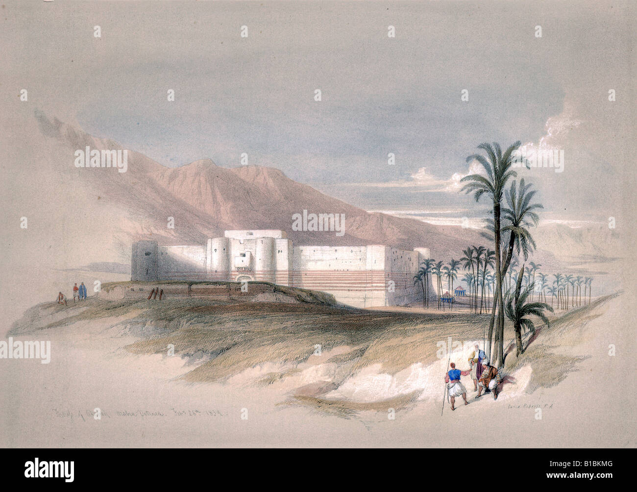 Fortress of akabah arabia petra 1839 hi-res stock photography and ...