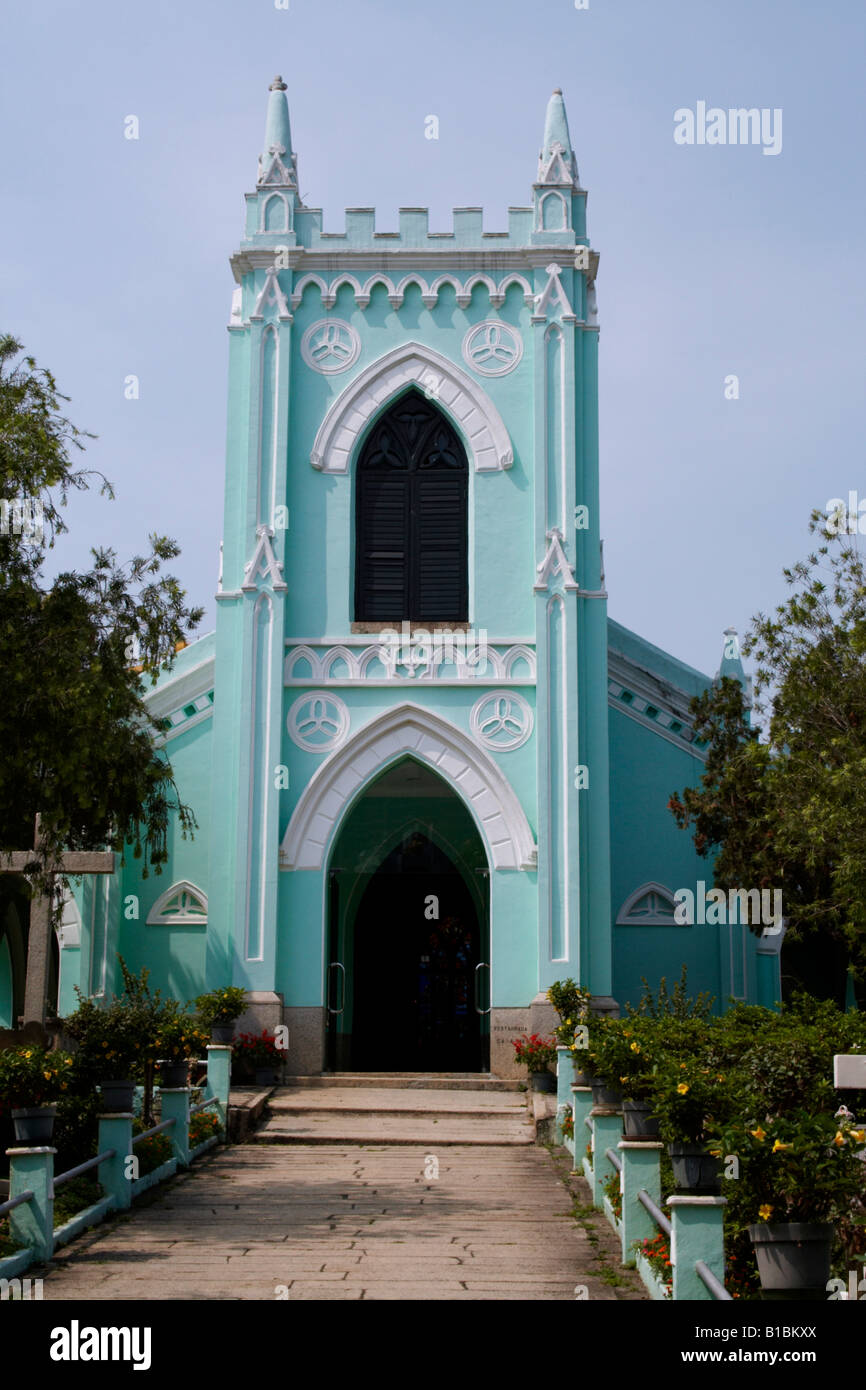 Colourful Church, Macau, China Stock Photo - Alamy