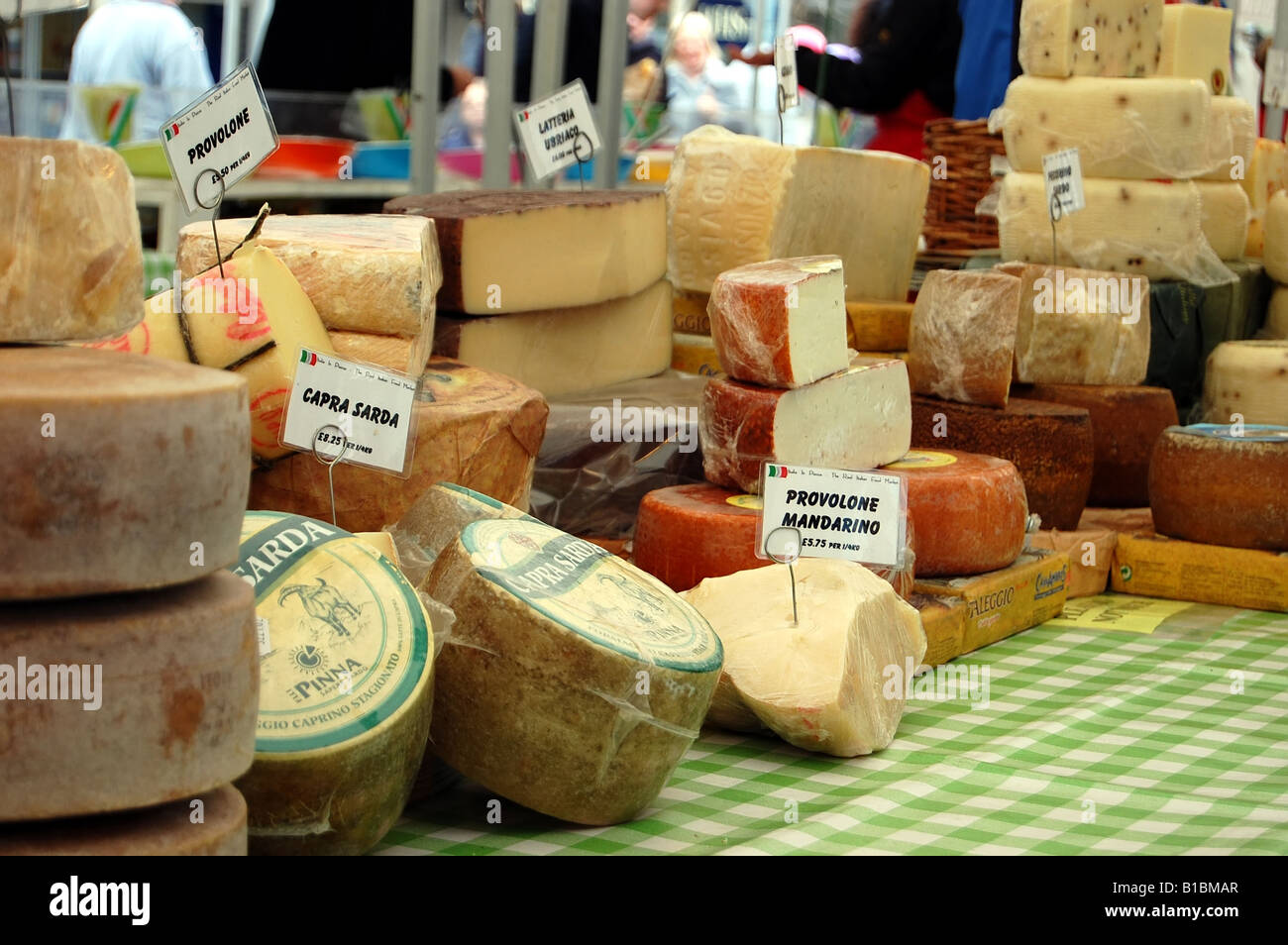 A Continental Cheese Stall Stock Photo - Alamy