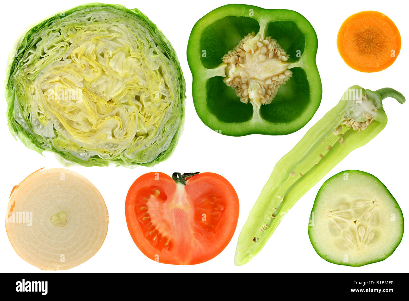 Vegetables, cross section Stock Photo - Alamy