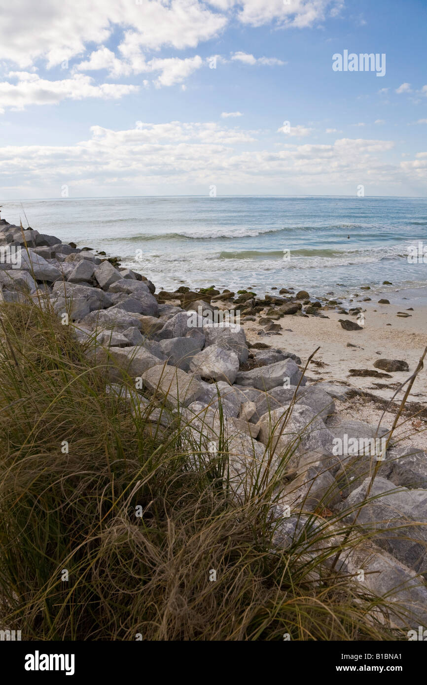Rock jetty at south end of Long Key, Florida, USA Stock Photo - Alamy