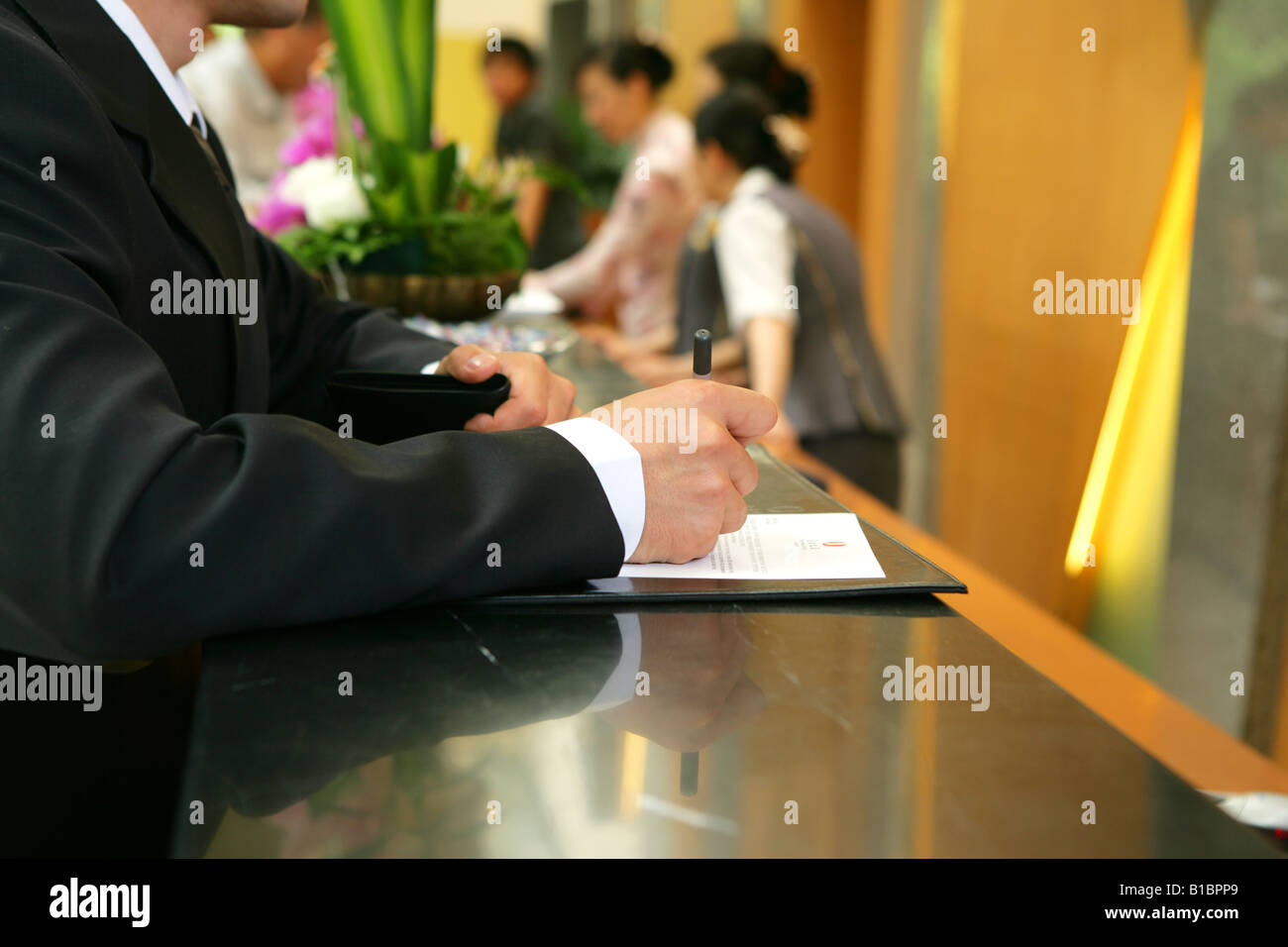 Close up man reception hi-res stock photography and images - Alamy
