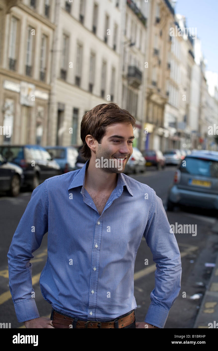 Young man in paris hi-res stock photography and images - Alamy