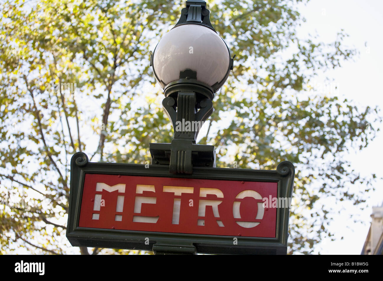 Paris Metro sign Stock Photo - Alamy