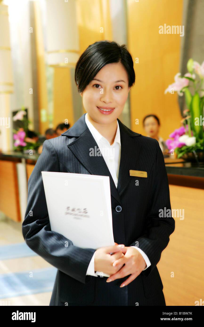 portrait of hotel manager Stock Photo - Alamy