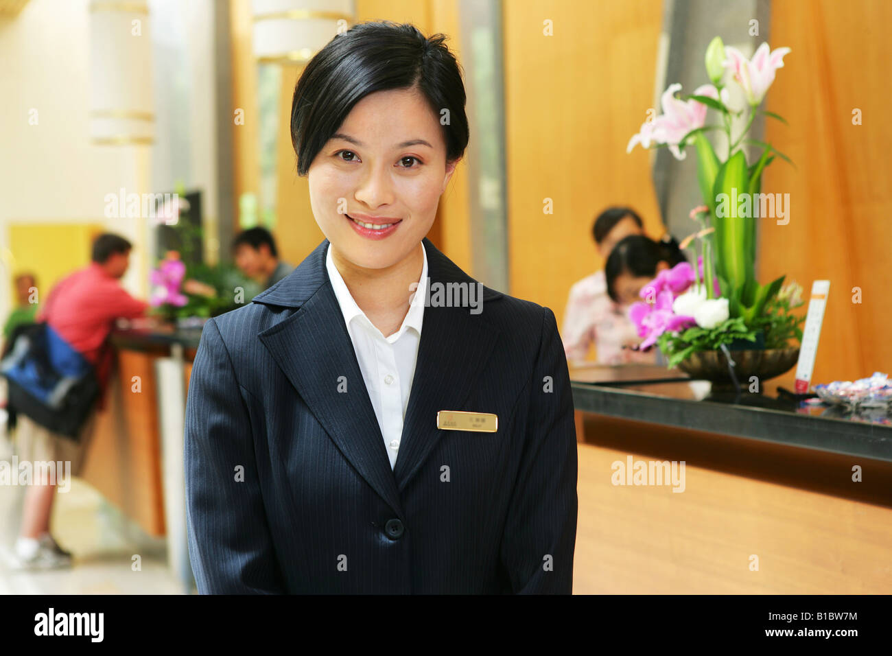 portrait of hotel manager Stock Photo - Alamy