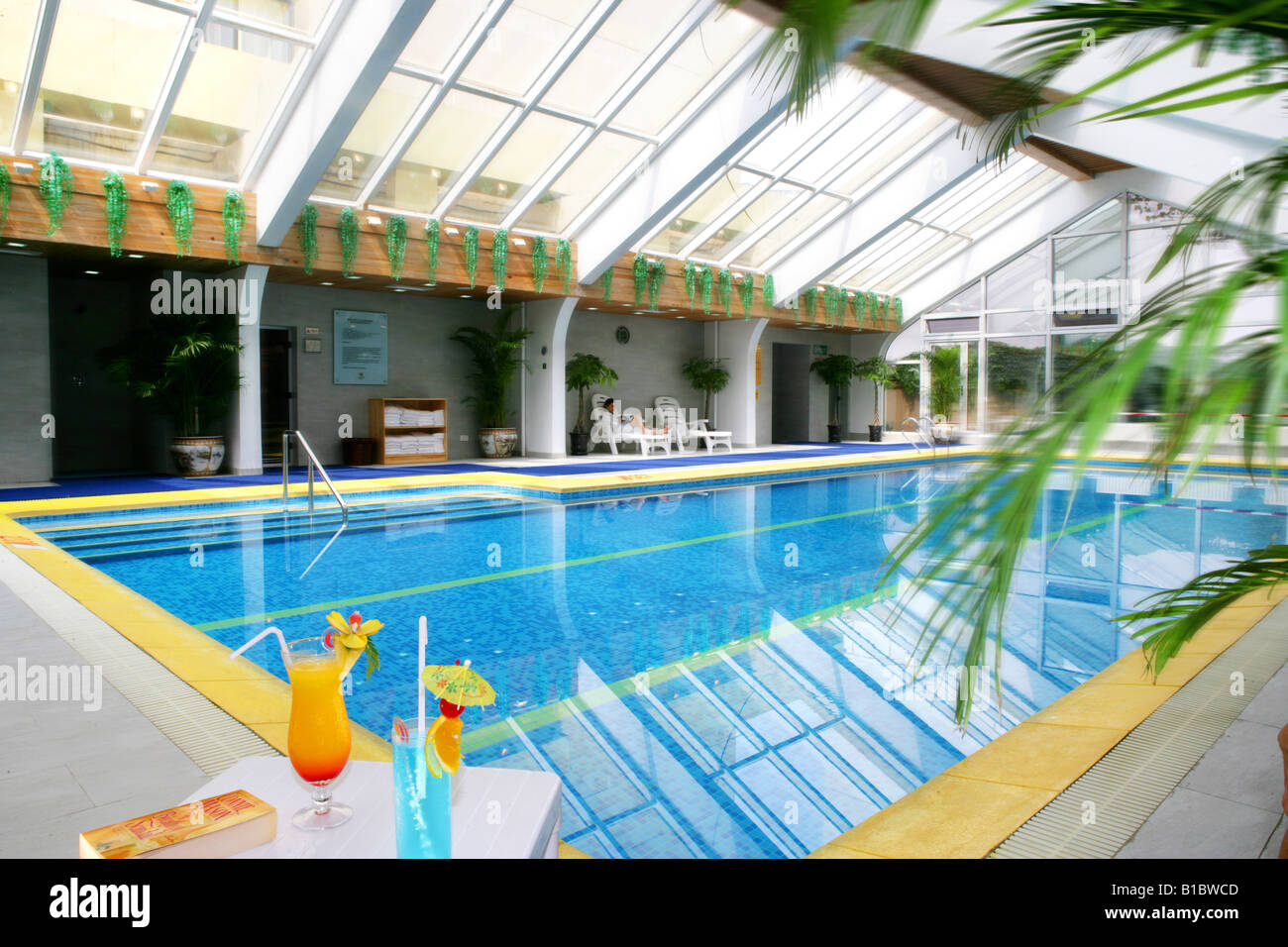 juice and swimming pool in hotel Stock Photo - Alamy