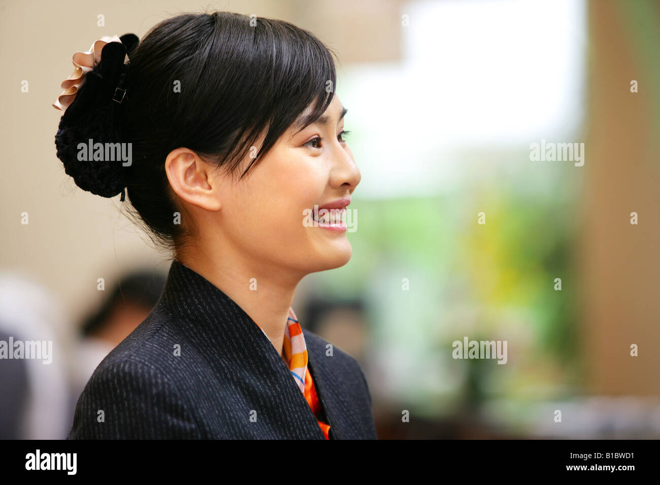 portrait of receptionist Stock Photo - Alamy