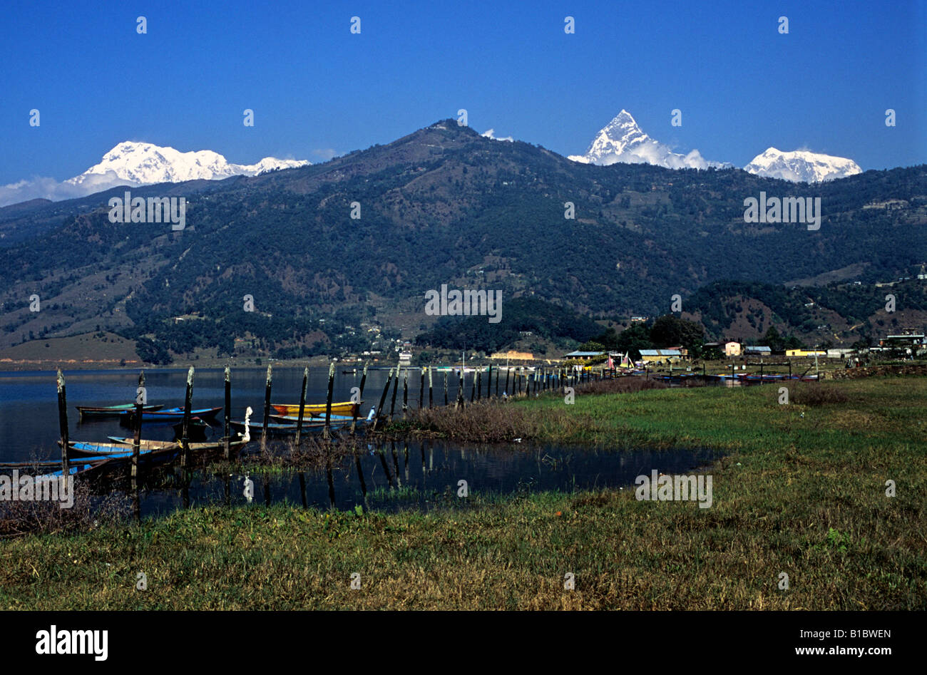 Pokhara and Annapurna mountain range,Nepal Stock Photo - Alamy