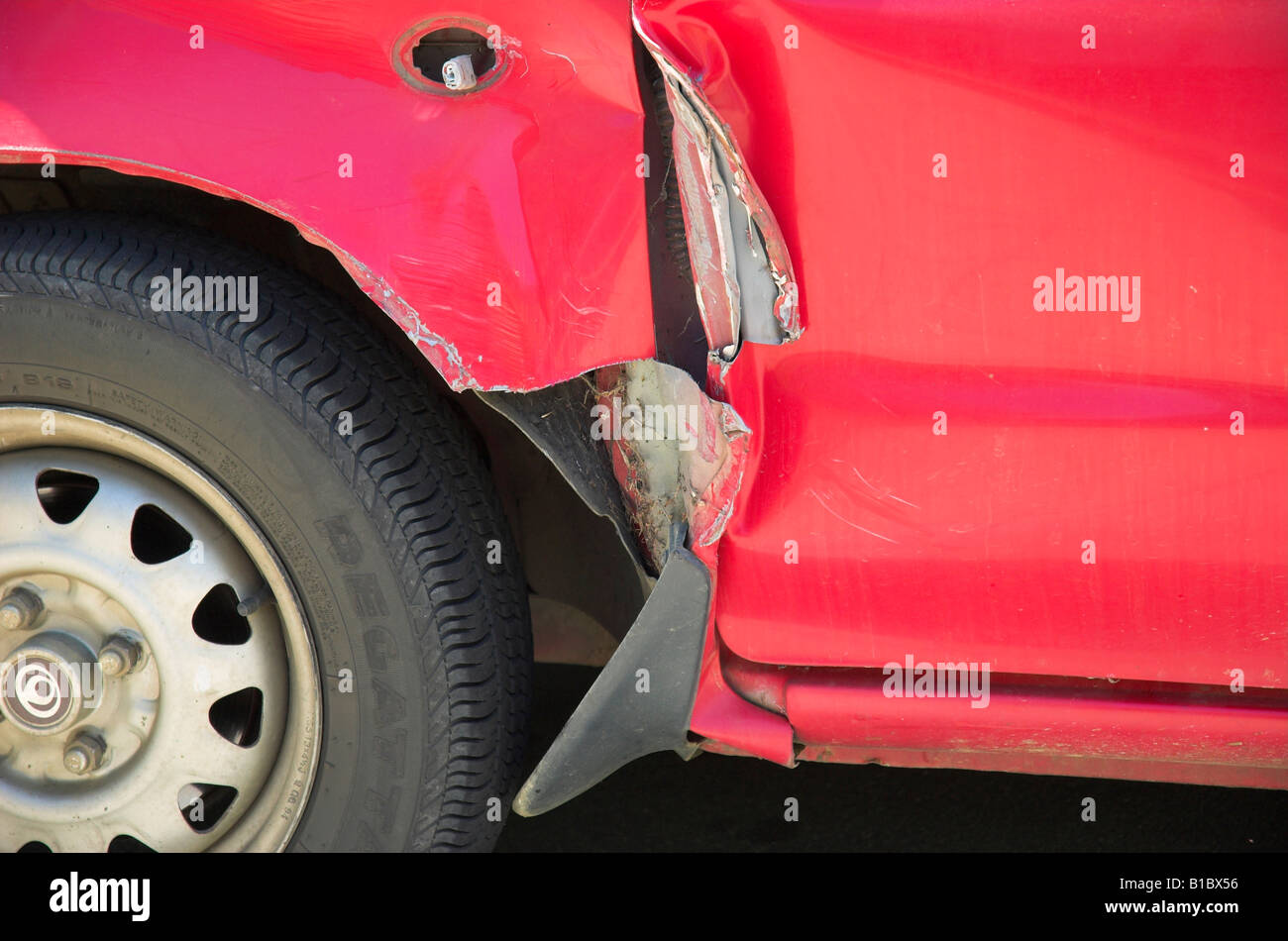 Small accident damage on a car Stock Photo - Alamy