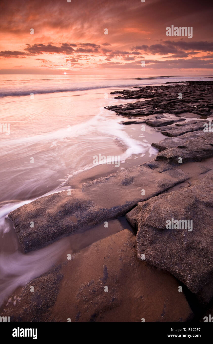 Receeding Tide Monknash Beach Heritage Coast Stock Photo - Alamy