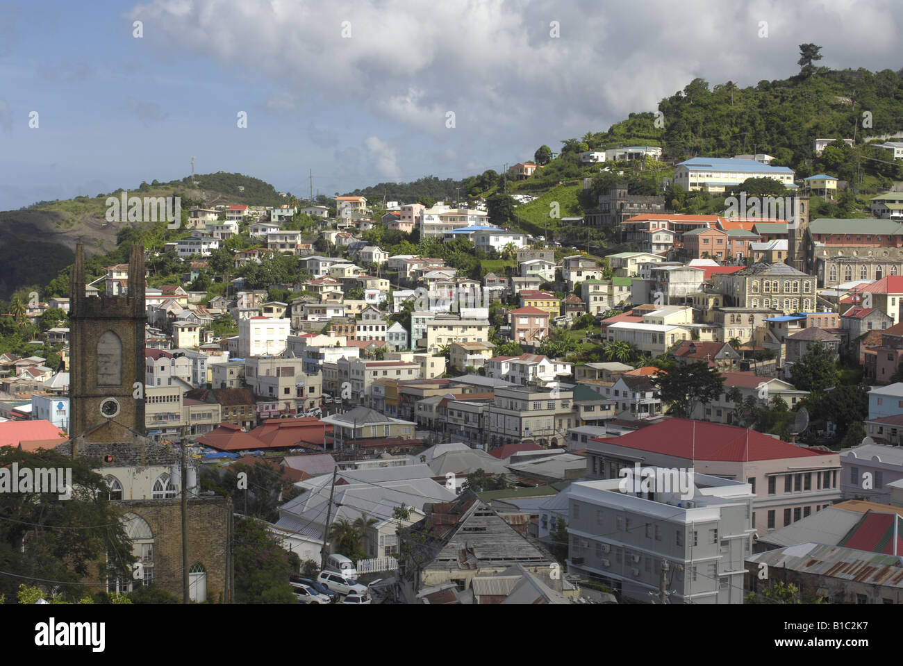 geography / travel, Grenada, St. Georges, city views / cityscapes, view ...