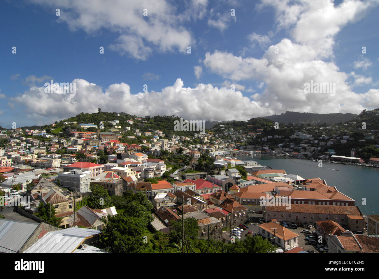 geography / travel, Grenada, St. Georges, city views / cityscapes, view ...