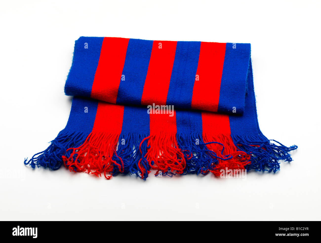 wool scarf blue red bologna italy ultras football Stock Photo - Alamy