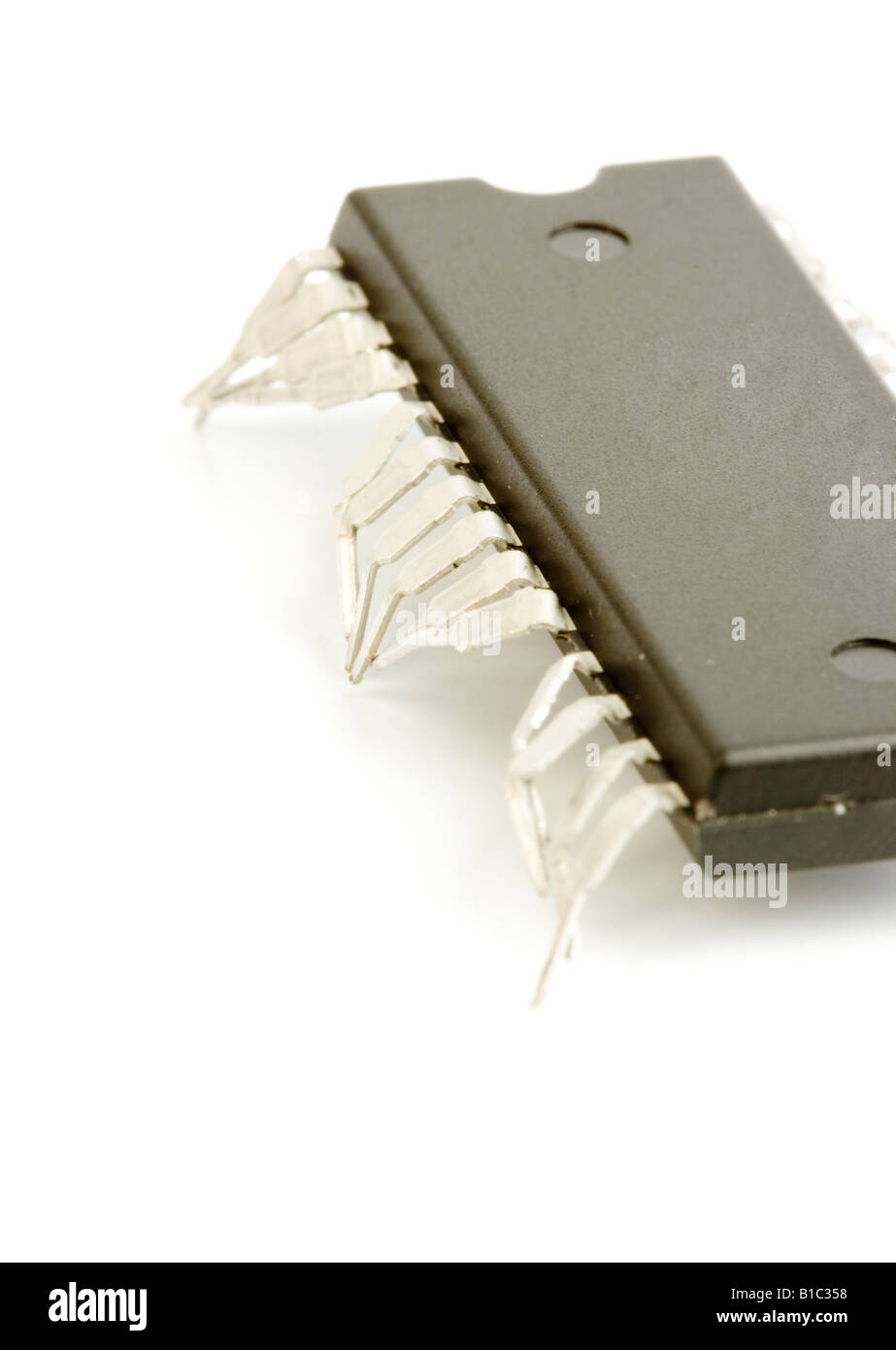technology isolated computer electronic chip on white background with ...
