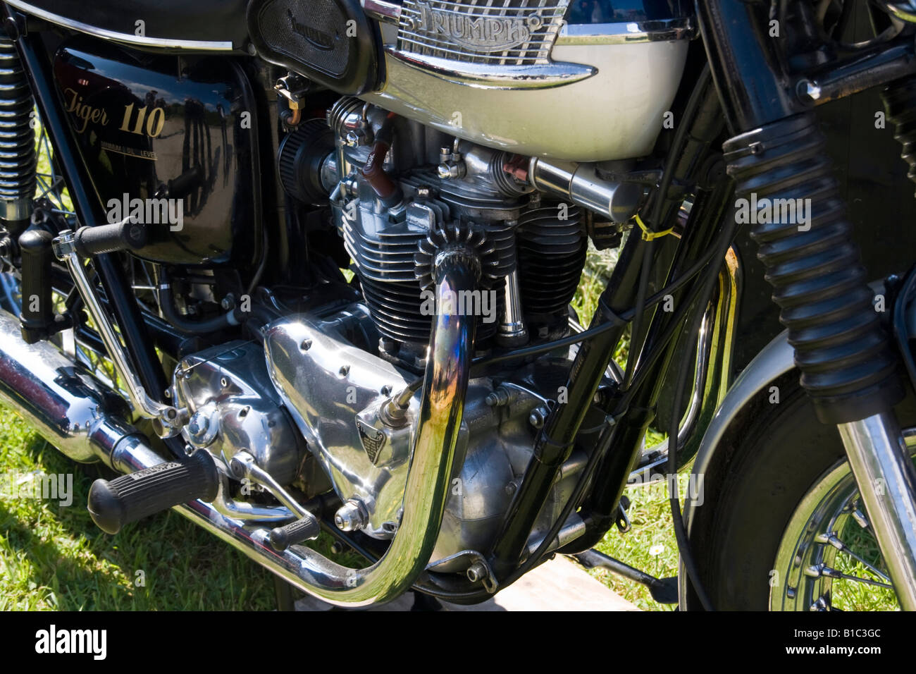 Triumph Tiger 110 historic british motorbike at Royal Cornwall Show ...