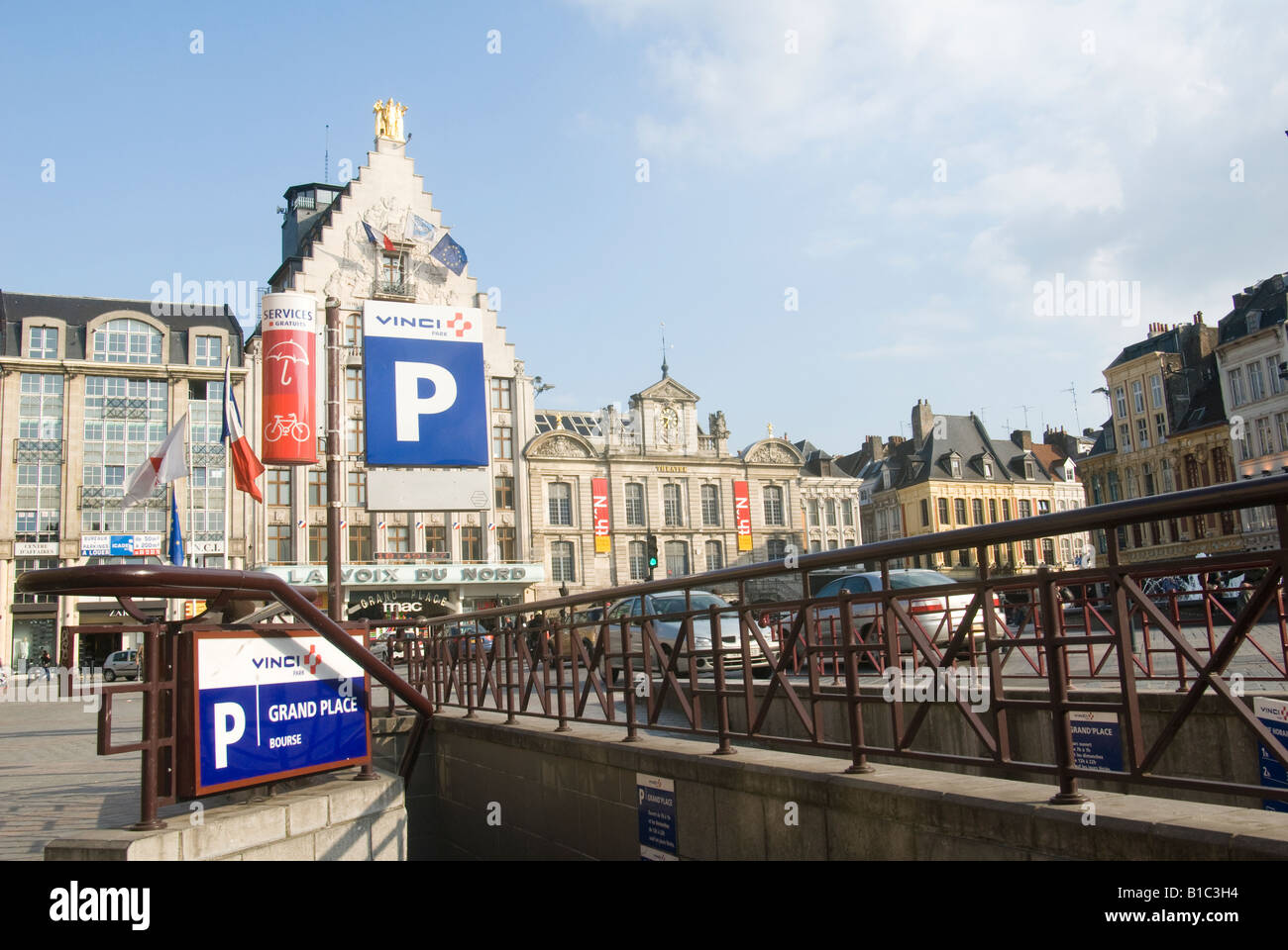 Underground car parking in the french town of Lille Stock Photo - Alamy