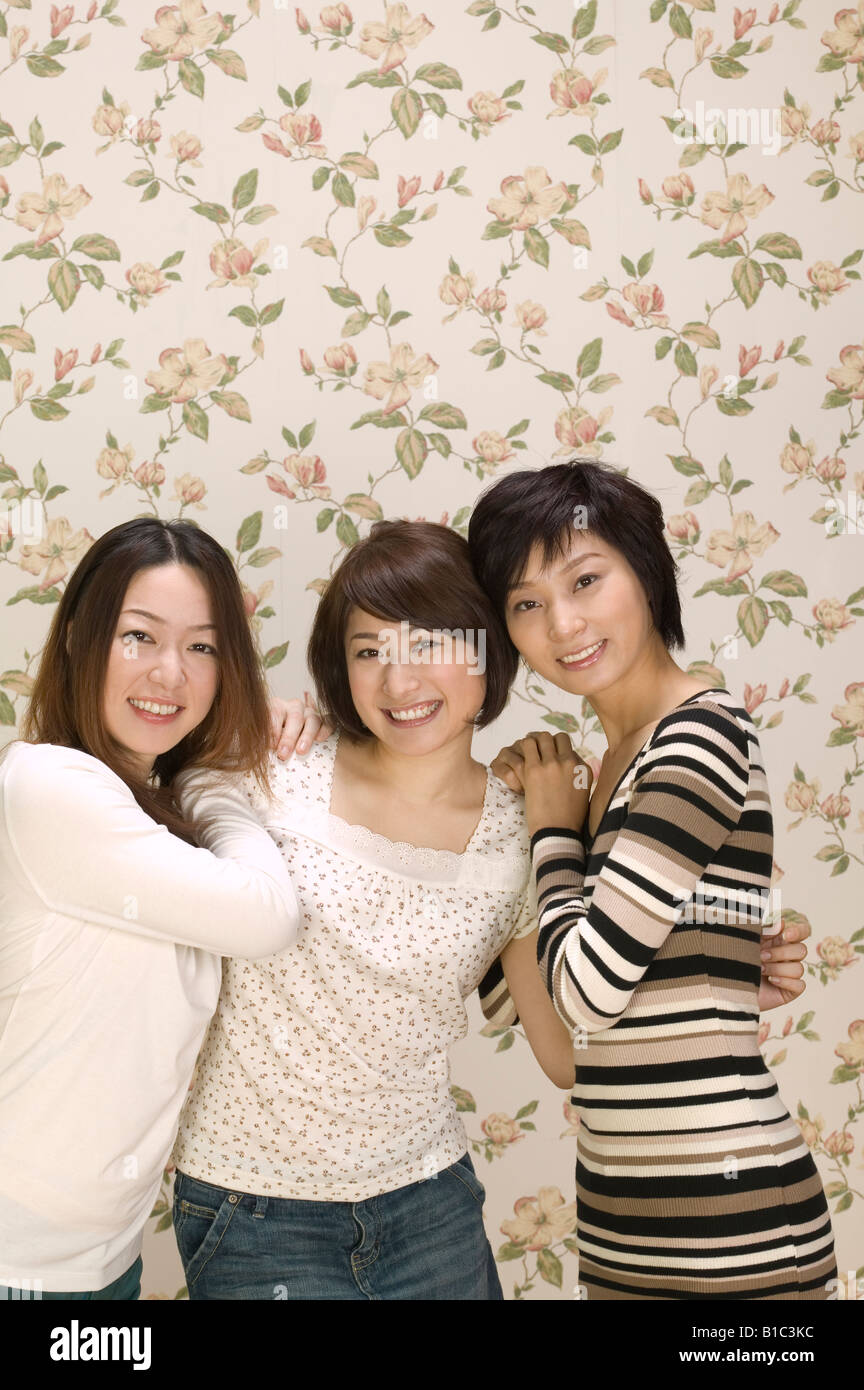 Portrait of three young women Stock Photo - Alamy