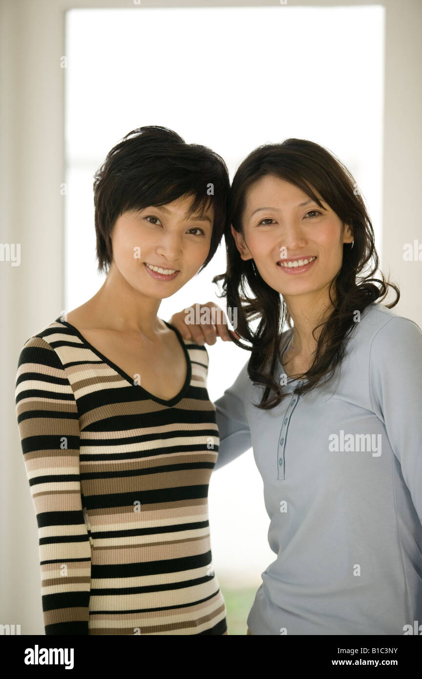 Portrait of two women Stock Photo - Alamy